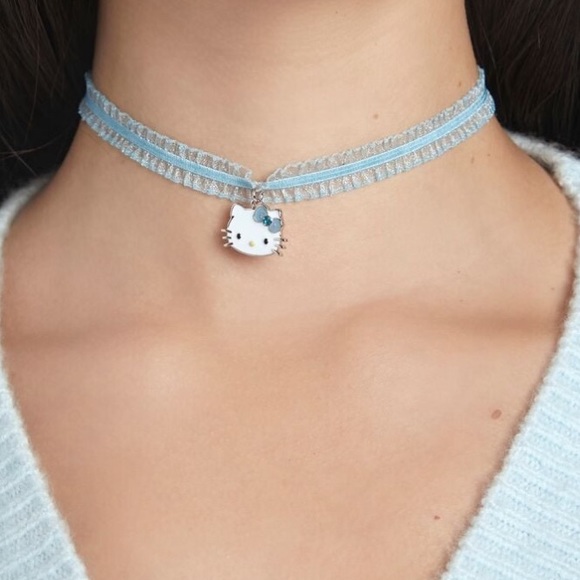 Hello Kitty | Jewelry | Hello Kitty Lace Charm Choker | Poshmark
